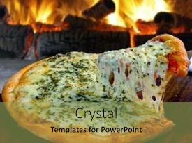 Pizza Slice Melted Cheese PPT template 24 | CrystalGraphics