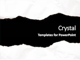 Plain Borders Hole Ripped In White Paper PPT template 89 | CrystalGraphics