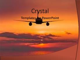 Plane Flies Over The Sea PPT template 73 | CrystalGraphics