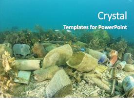 Plastic Bottle Ocean Pollution Bags PPT template 73 | CrystalGraphics