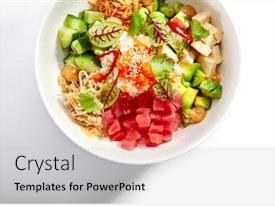 Hawaiian Tuna Poke Bowl With And Noodles PPT template 81 | CrystalGraphics