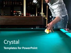 Pool Player During A Massee PPT template 63 | CrystalGraphics