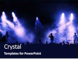 Pop Star Cheering Crowd At Concert Musicians PPT template 52 ...
