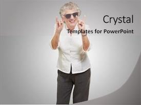 Portrait Of A Happy Senior PPT template 12 | CrystalGraphics