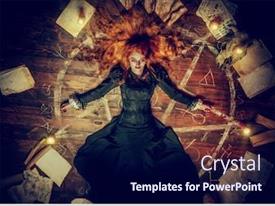 Horror Portrait Of A Scary Witch PPT template 18 | CrystalGraphics