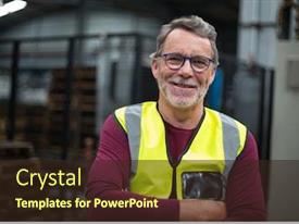 Portrait Of Male Factory Worker PPT template 40 | CrystalGraphics