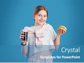 Portrait Of Positive Teenage Girl PPT template 99 | CrystalGraphics