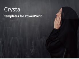Portrait Of Young Muslim Woman PPT template 9 | CrystalGraphics