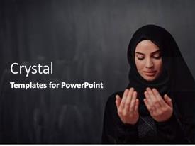 Portrait Of Young Muslim Woman PPT template 59 | CrystalGraphics