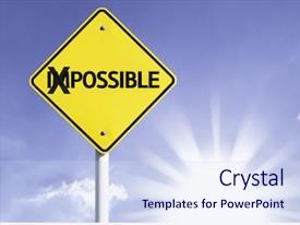 Possibility Thinking Possible Road Sign With Sun PPT template 66 ...