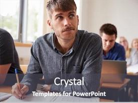 Male Student Attending Adult Education PPT template 63 | CrystalGraphics