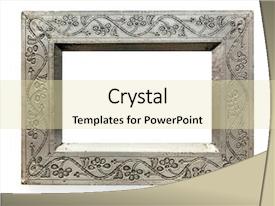 Pressed Metal Picture Frame Isolated PPT template 64 | CrystalGraphics