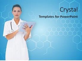 Pretty Nurse Using Tablet Pc PPT template 27 | CrystalGraphics