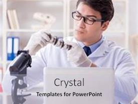 Professor Studying Human Skeleton PPT template 61 | CrystalGraphics
