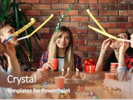 Project Party Group Of Students Celebrating PPT template 27 ...