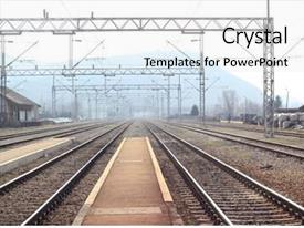 Railway Lines Freight Train Station PPT template 70 | CrystalGraphics