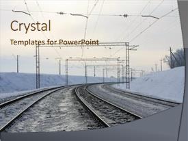 Railway Road Is Free Winter PPT template 73 | CrystalGraphics
