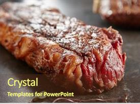 Rare Beef Grillsteak Barbecue Meat PPT template 11 | CrystalGraphics