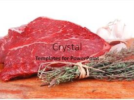 Raw Beef Meat Fillet PPT template 41 | CrystalGraphics