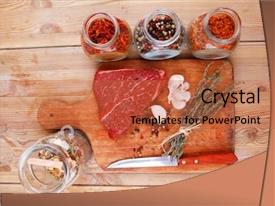 Raw Beef Meat Fillet PPT template 5 | CrystalGraphics
