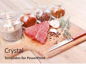 Raw Beef Meat Fillet PPT template 52 | CrystalGraphics