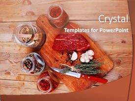 Raw Beef Meat Fillet PPT template 67 | CrystalGraphics