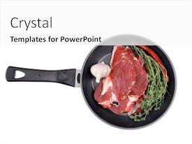 Raw Beef Meat With Thyme PPT template 62 | CrystalGraphics