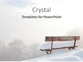 Red Bench Empty Desolate Winter PPT template 67 | CrystalGraphics