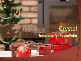 Red Gift Boxes In Front PPT template 98 | CrystalGraphics