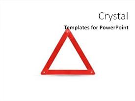Red Triangle Emergency Stop Sign PPT template 25 | CrystalGraphics