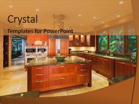 Refrigeration Design Beautiful Kitchen In Luxury Home PPT template 40 ...