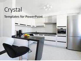 Refrigeration Design Modern New Kitchen Luxury Interior PPT template 34 ...
