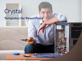 Repairing Broken Pc Desktop Computer PPT template 51 | CrystalGraphics
