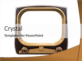 Retro 1950s Television Isolated PPT template 98 | CrystalGraphics