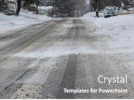 Road In Winter Covered PPT template 14 | CrystalGraphics