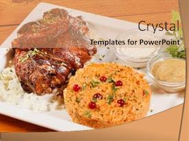 Roast Pork Knuckle With Cabbage PPT template 89 | CrystalGraphics