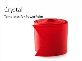 Rolled Reel Of Red Ribbon PPT template 74 | CrystalGraphics