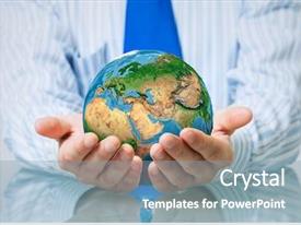Safety Health Environmental Businessman Hands Holding Earth Planet PPT ...
