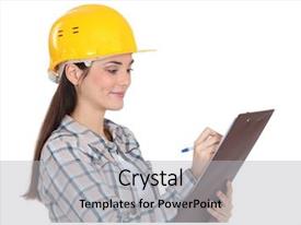 Safety Health Environmental Construction Worker With A Clipboard PPT ...
