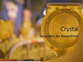 Safety Work Zone Warning Light In Yellow PPT template 6 | CrystalGraphics