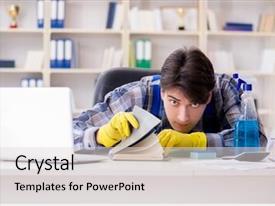Safety Workplace Theft Man Cleaner Stealing Confidential Documents PPT ...