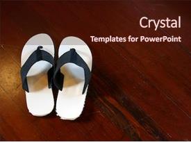Sandals On A Wooden Floor PPT template 68 | CrystalGraphics