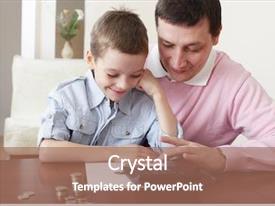 Save Children Father Training The Son PPT template 88 | CrystalGraphics