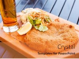 Schnitzel With Salad PPT template 3 | CrystalGraphics