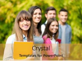 Scholastic Students Group At The Park PPT template 24 | CrystalGraphics