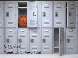 School Or Gym Locker Room PPT template 63 | CrystalGraphics