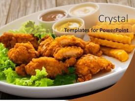 Seared Breaded Chicken Nuggets PPT template 73 | CrystalGraphics