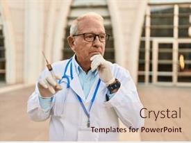 Senior Doctor With Grey Hair PPT template 53 | CrystalGraphics