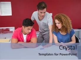 Serious Students Working Together PPT template 39 | CrystalGraphics