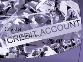 Shredded Paper Tagged With Credit PPT template 62 | CrystalGraphics